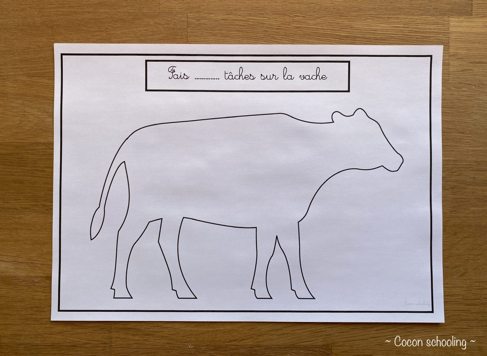 Thème: La ferme Zoom sur les vaches – Cocon-Schooling