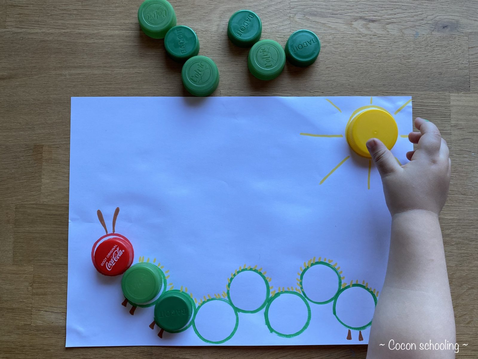 Thème: La chenille qui fait des trous, LUNDI – Cocon-Schooling