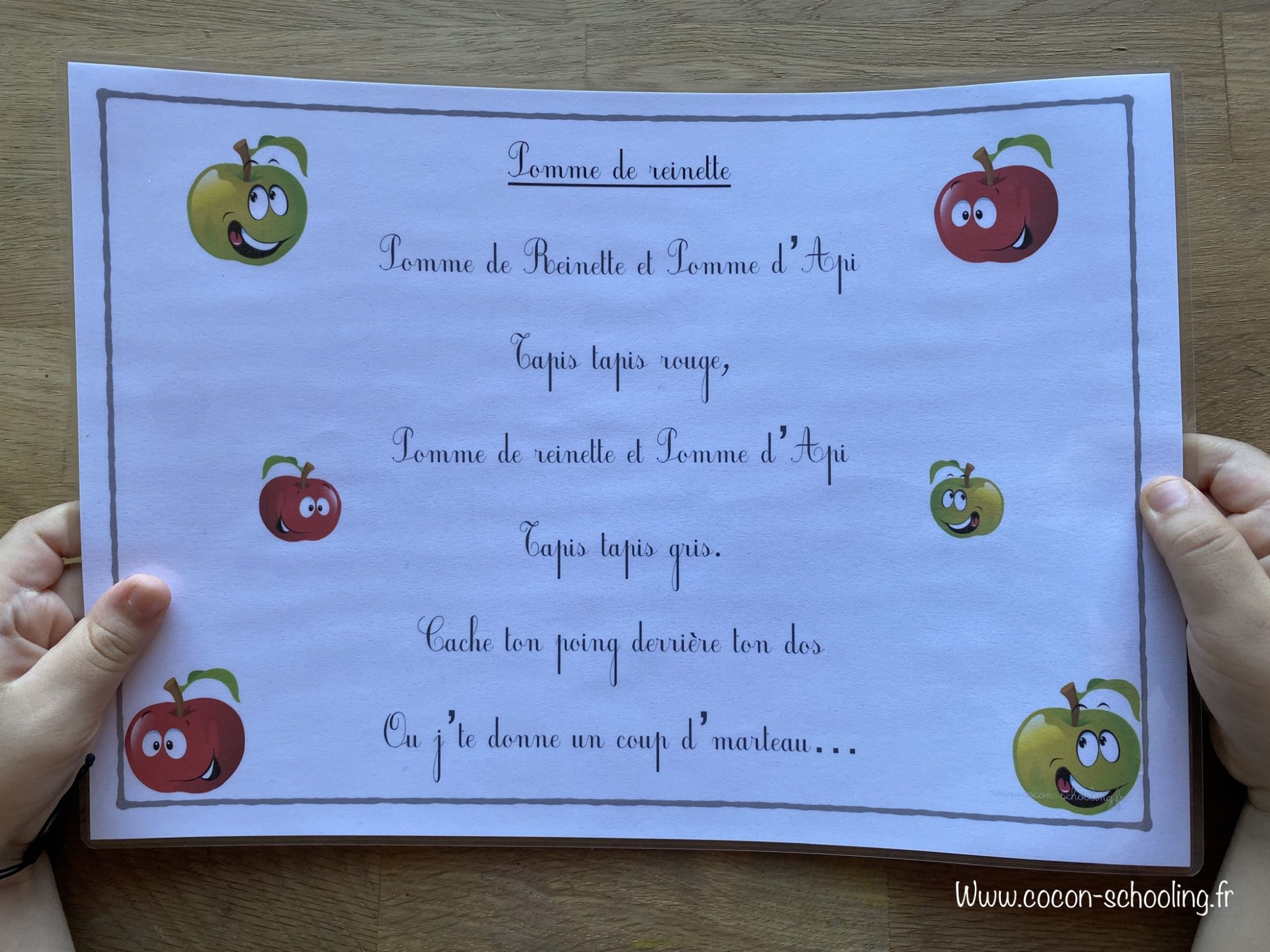 Thème: LES POMMES – Cocon-Schooling