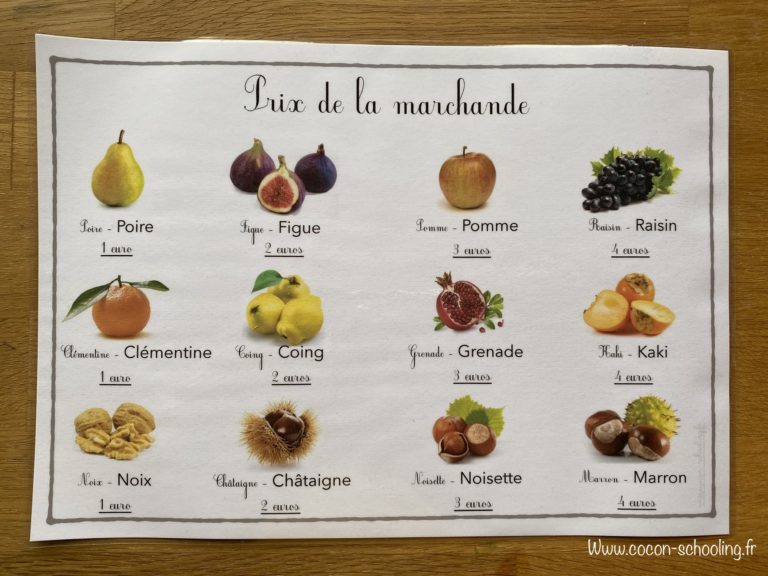 Jeu de la marchande – Cocon-Schooling