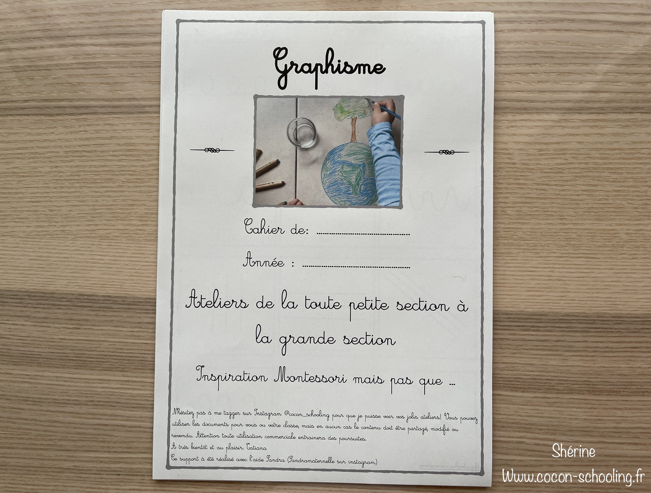 Cahier de graphisme – Cocon-Schooling