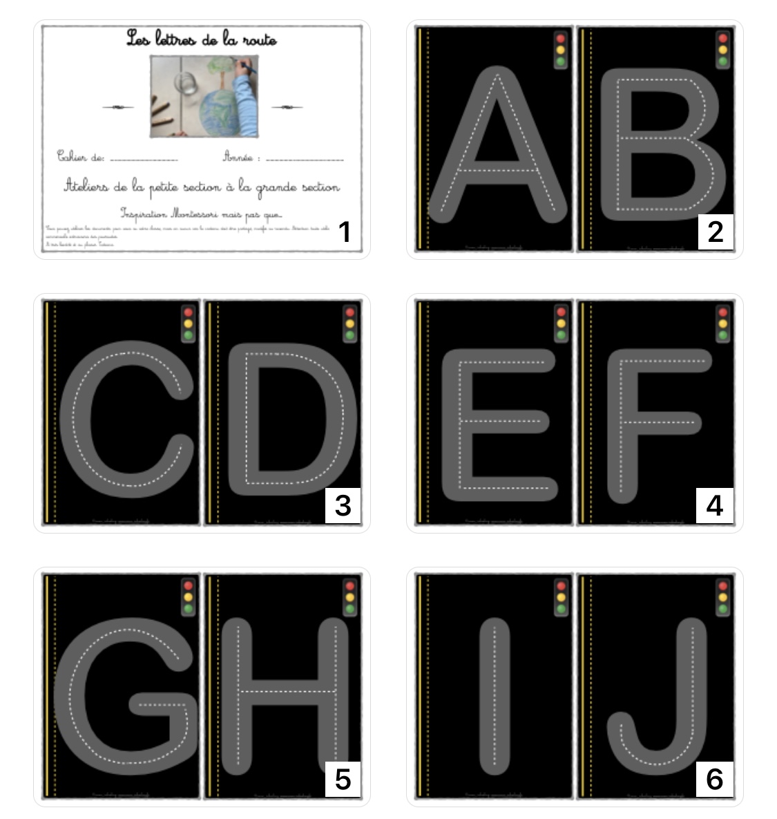Alphabet route et licorne – Cocon-Schooling
