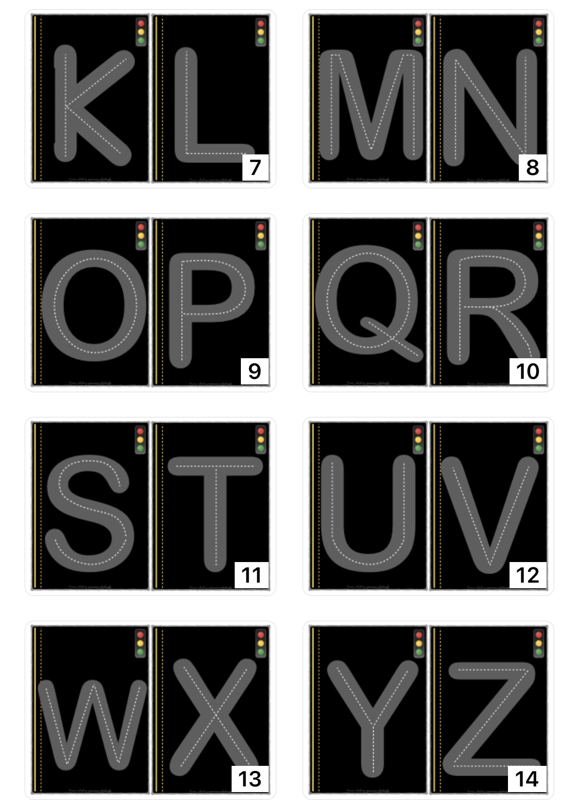 Alphabet route et licorne – Cocon-Schooling