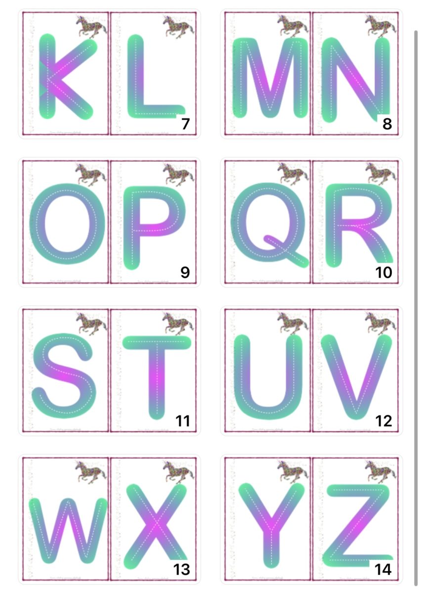 Alphabet route et licorne – Cocon-Schooling