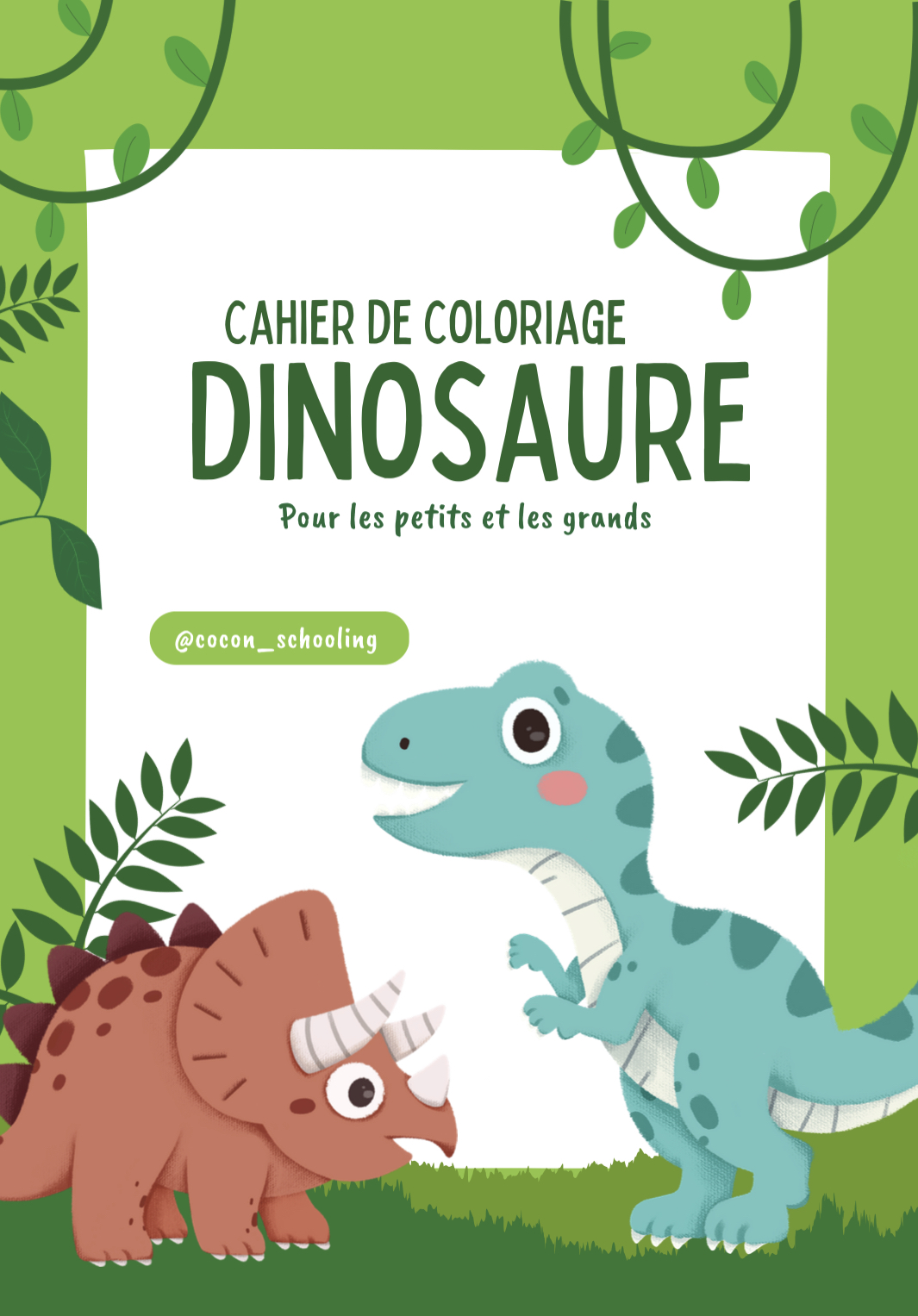 Cahier de coloriage Dino – Cocon-Schooling
