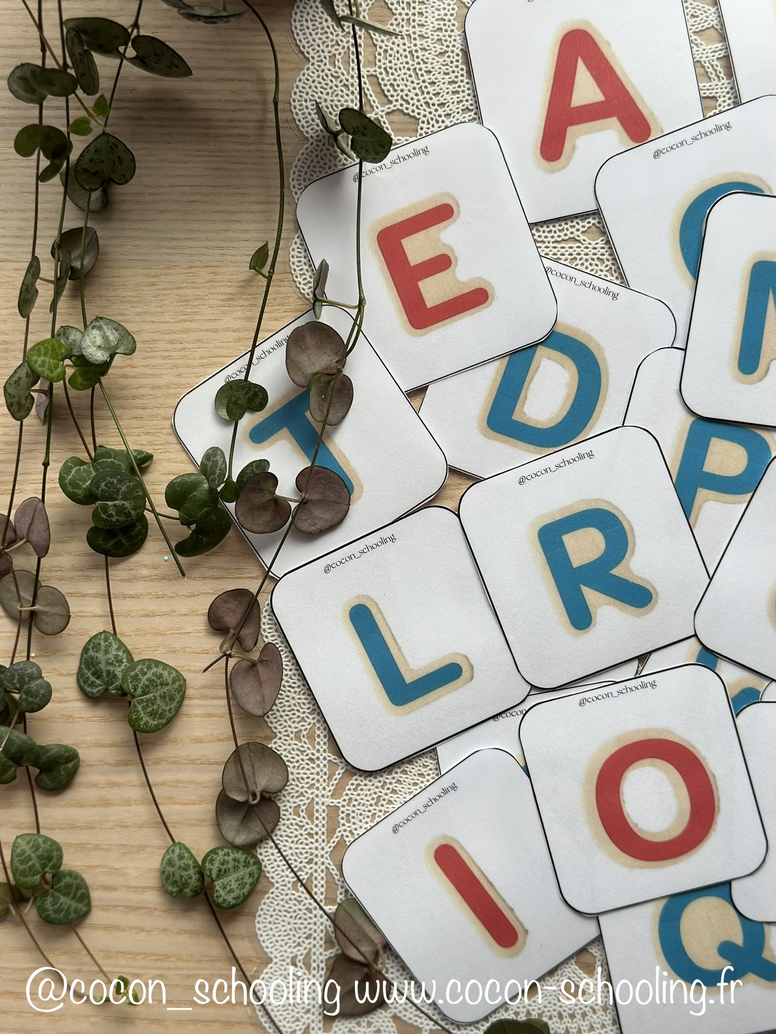 Alphabet avec les lettres de Céline Alvarez – Cocon-Schooling