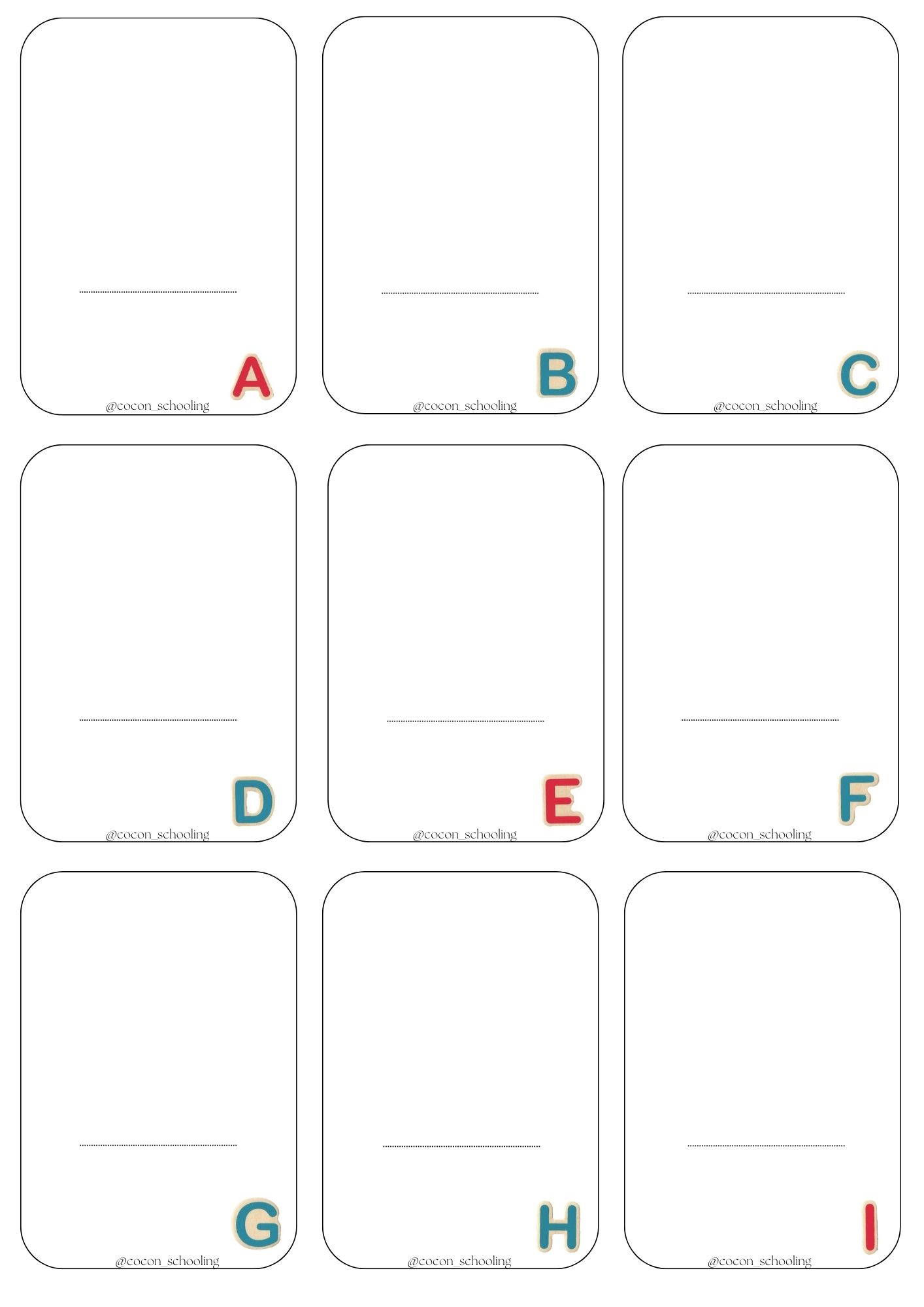 Lettres en pâte à modeler – Cocon-Schooling