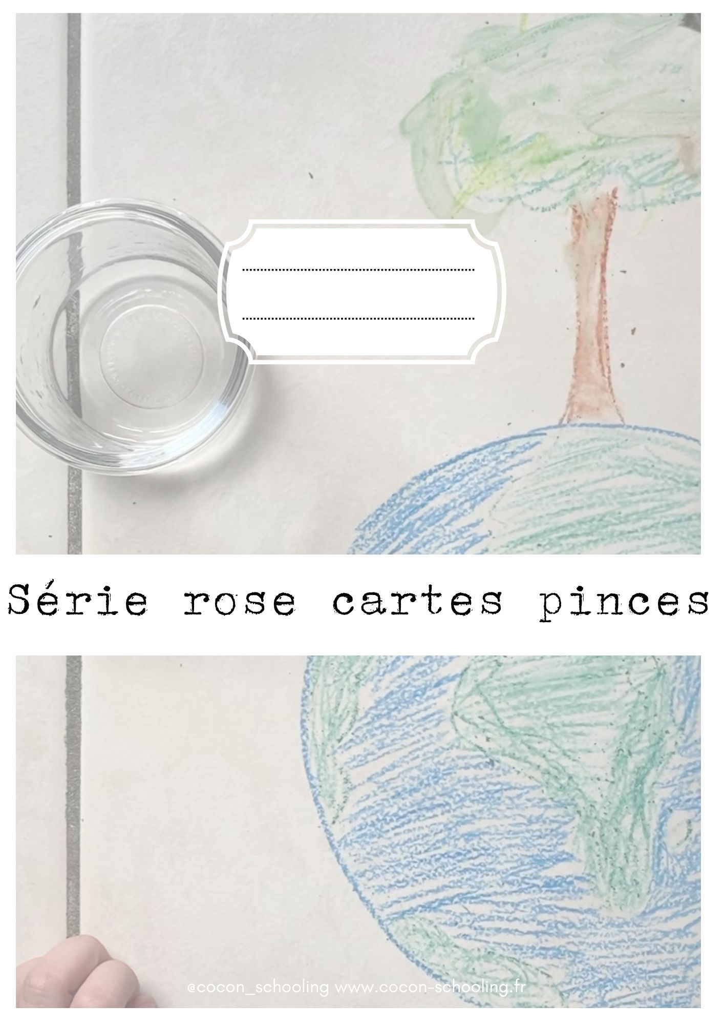 Série rose cartes pince – Cocon-Schooling