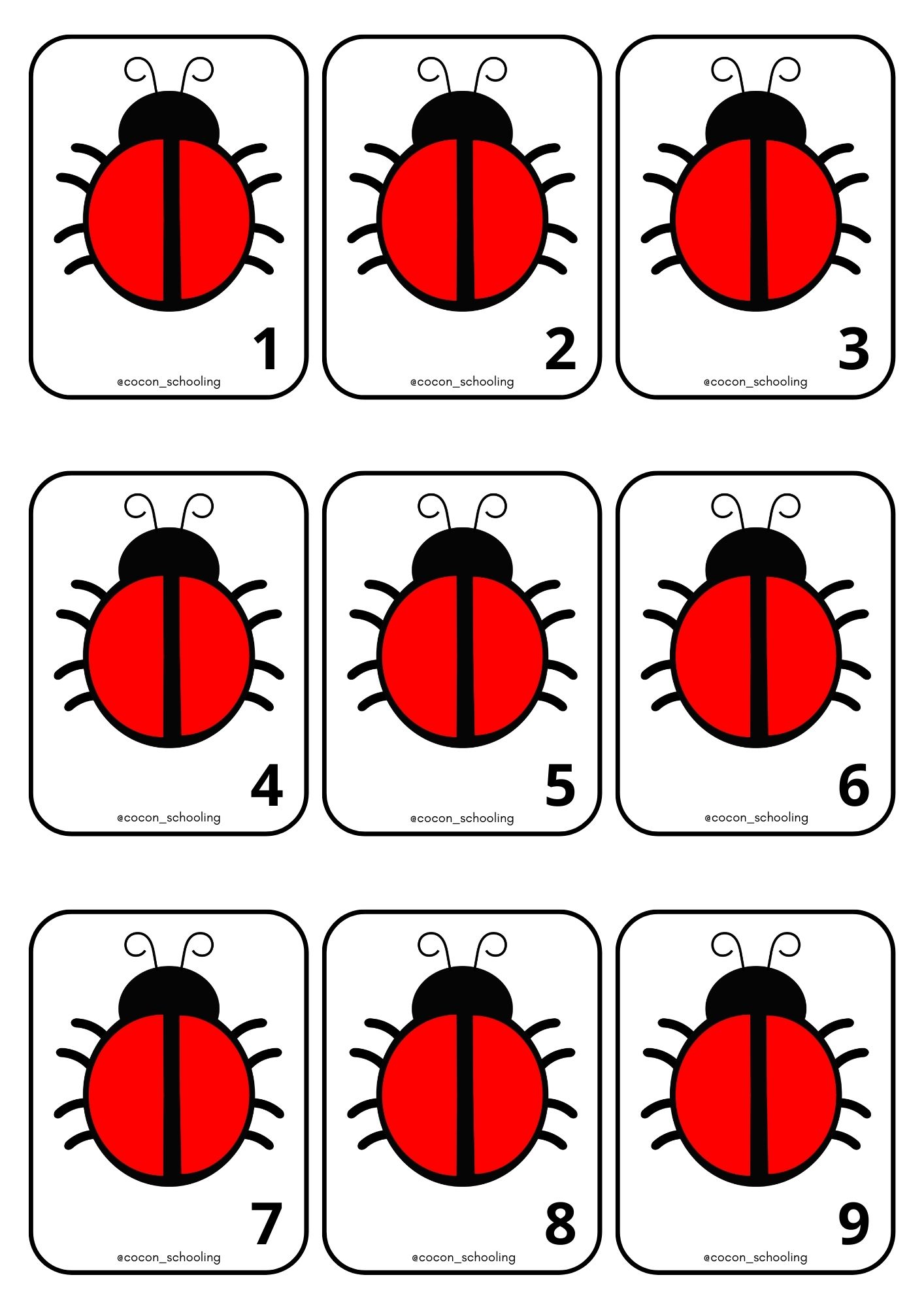 Coccinelle à compter – Cocon-Schooling