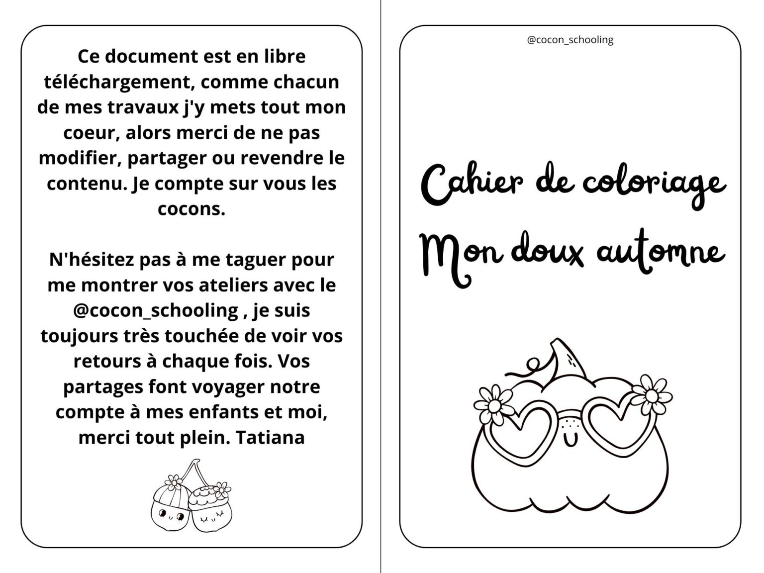 Cahier de coloriage d’automne – Cocon-Schooling