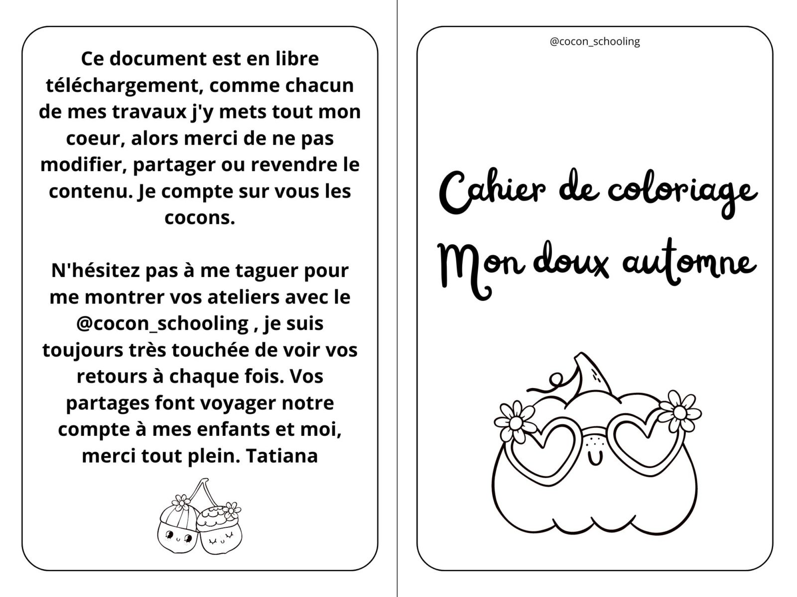 Cahier de coloriage d’automne – Cocon-Schooling