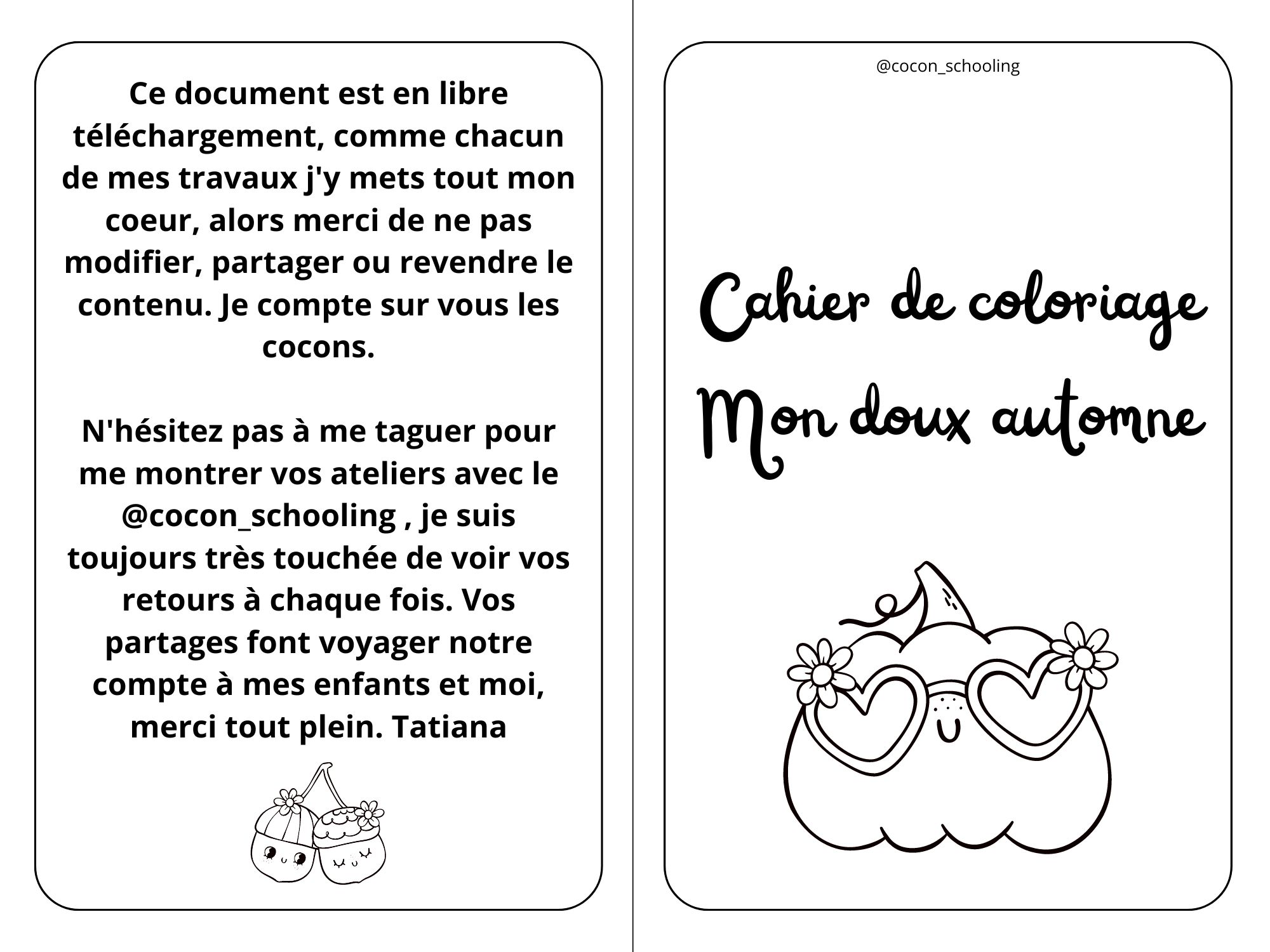 Cahier de coloriage d’automne – Cocon-Schooling