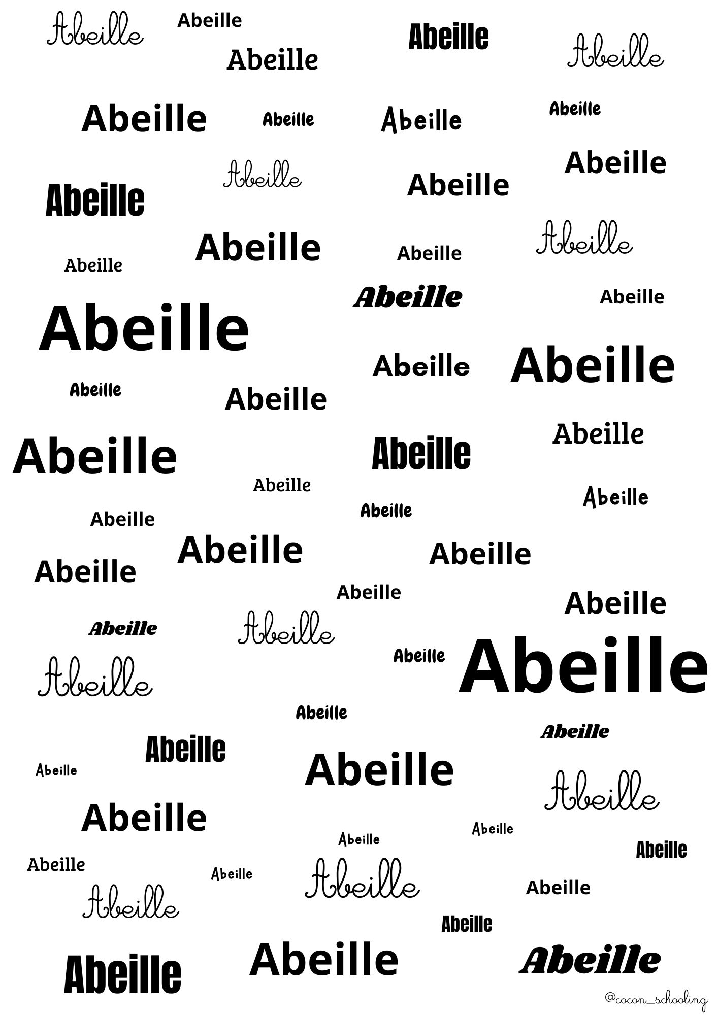 Fiche abeille – Cocon-Schooling